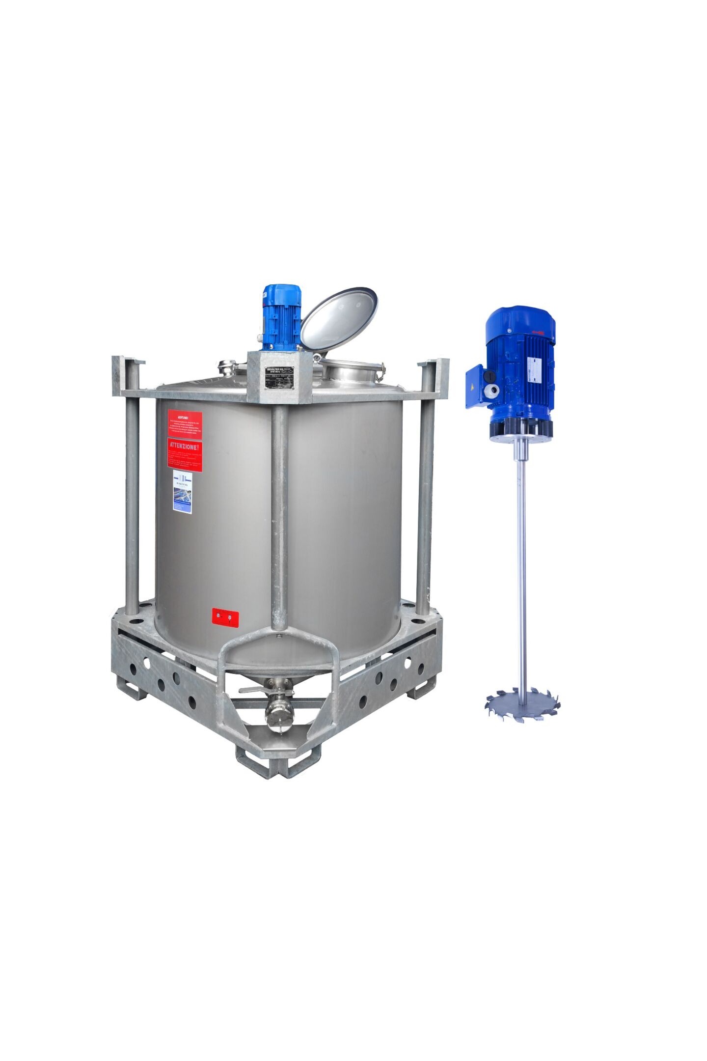 Brand new 1023 liter agitator container with dissolver mixer