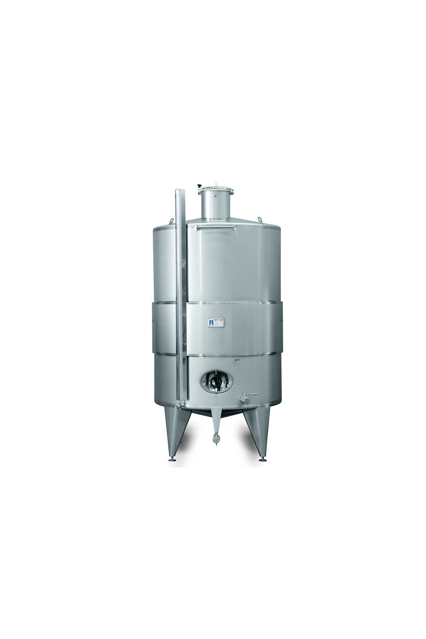 Tanks with insulated spiral cooling jacket on legs